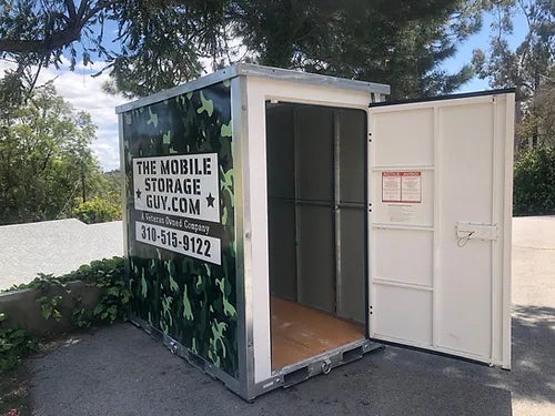 5x8 Mobile Storage Unit Stored at YOUR Place – The Mobile Storage Guy